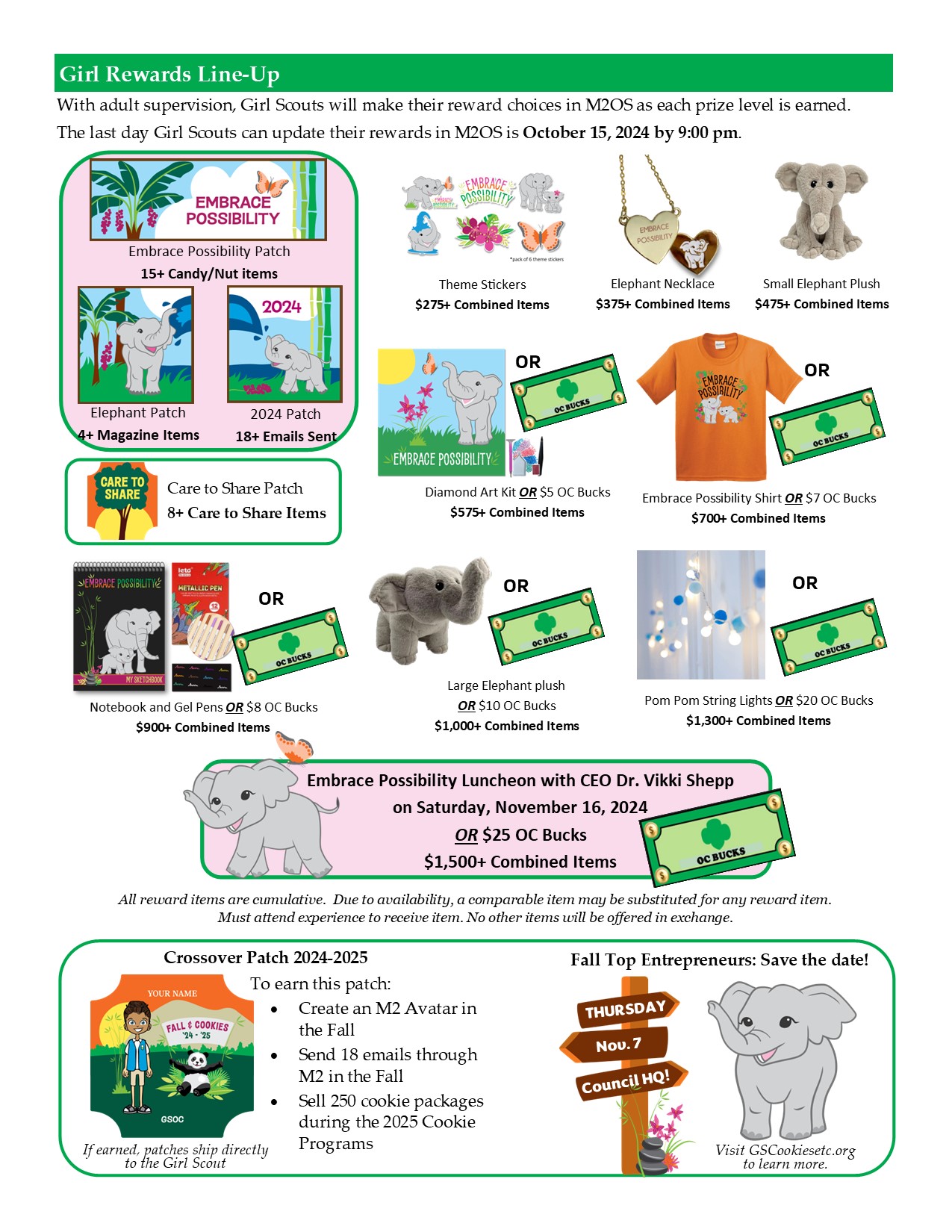 Fall Girl Scout Rewards.24 – Fall Product Program